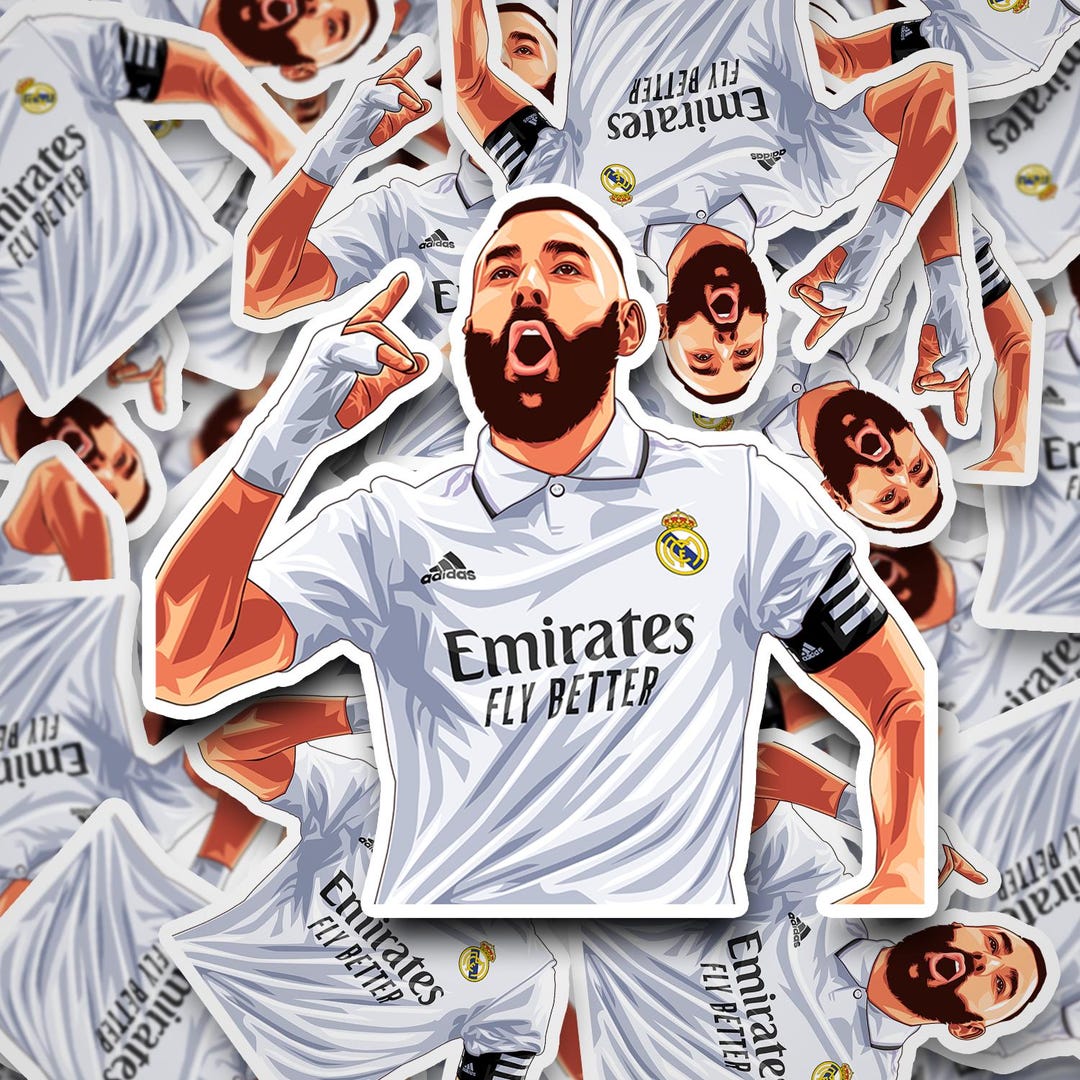 Karim Benzema Sticker Real Madrid Sticker - Etsy