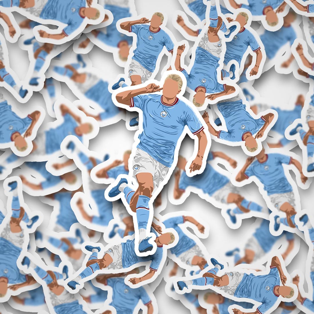 Erling Haaland Sticker Manchester City Sticker - Etsy