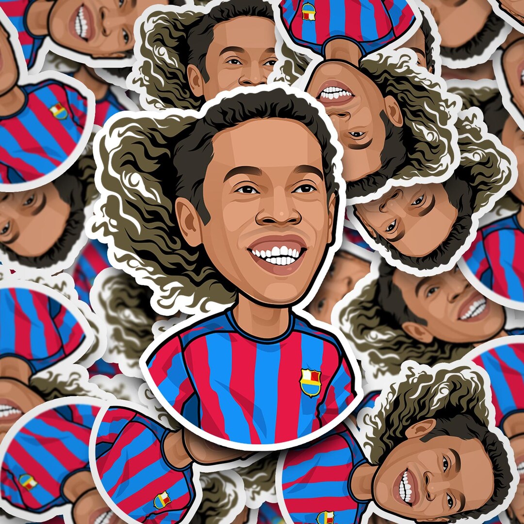 Ronaldinho Sticker Magnet Brazil Barcelona Gift - Etsy