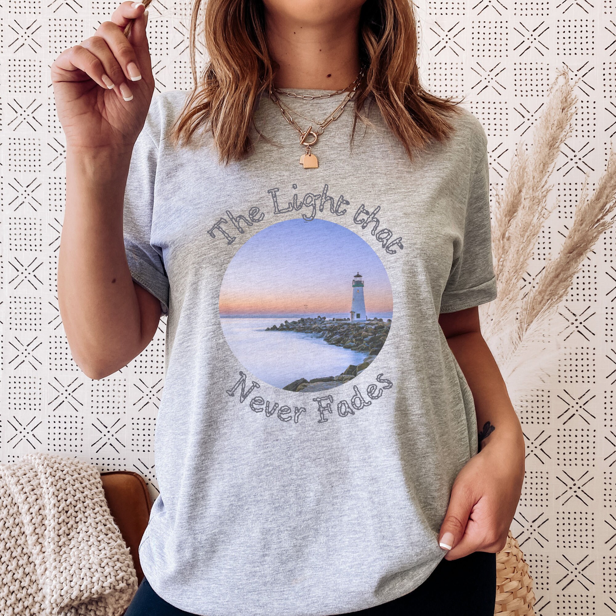 The Light That Never Fades Lighthouse Shirt, Nautical Landscape Gift ...