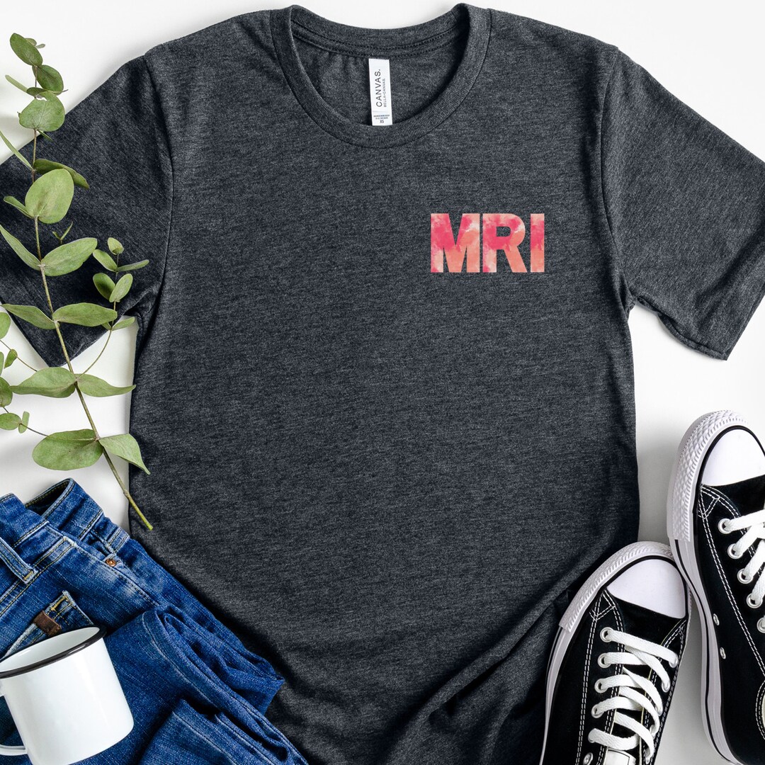 MRI Pink Multicolor Logo T-shirt, Magnetic Resonance Imaging Tshirt ...