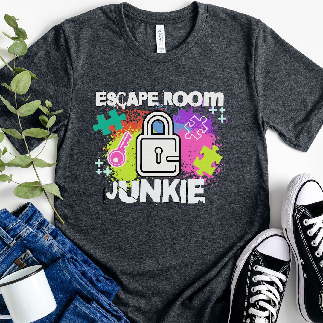 Escape Rom Junkie Escape Room Shirt, Escape Game Tshirt, Puzzle Game ...
