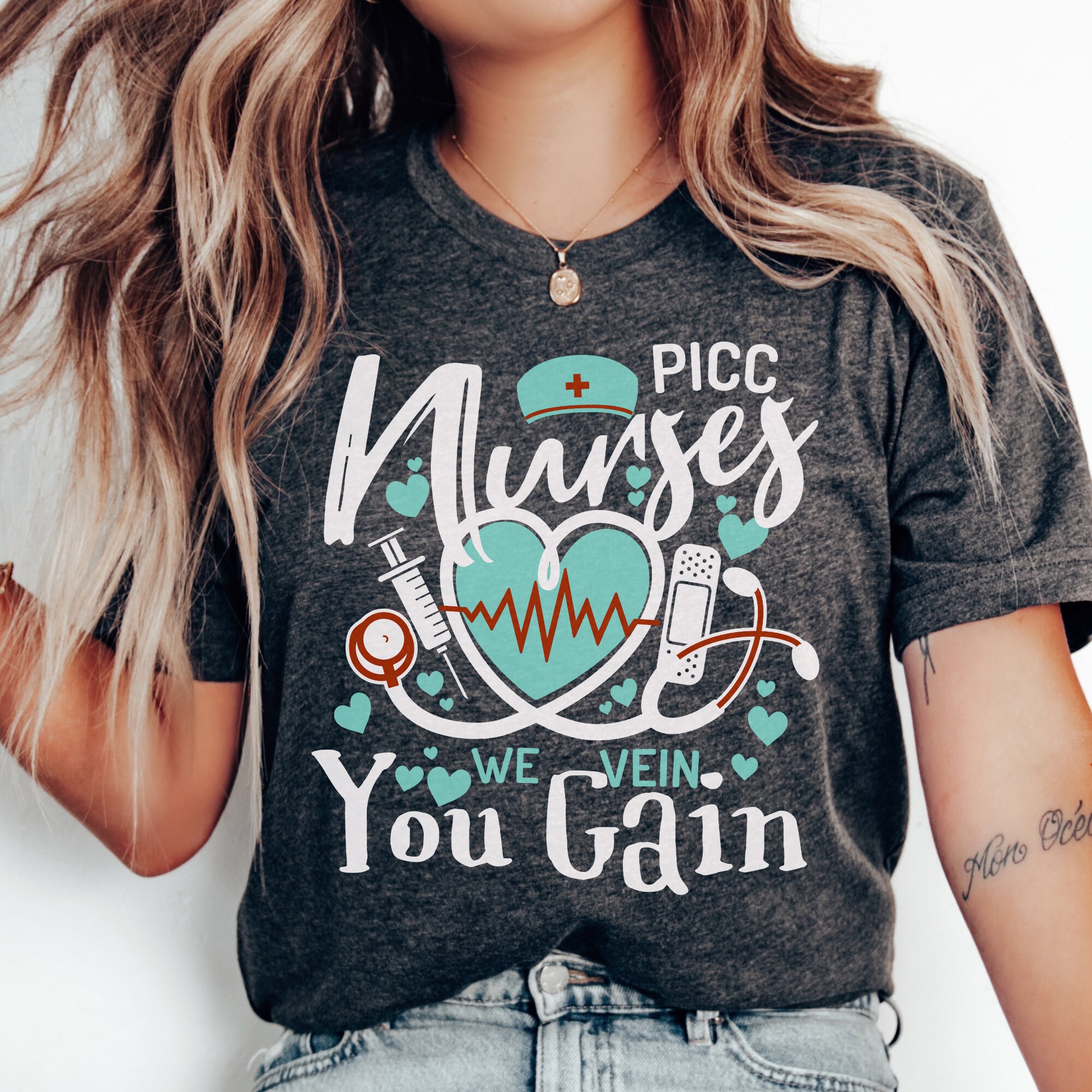Picc Nurse Shirt, Picc Line Tshirt, Registered Nurse Tee, Picc Nurse ...