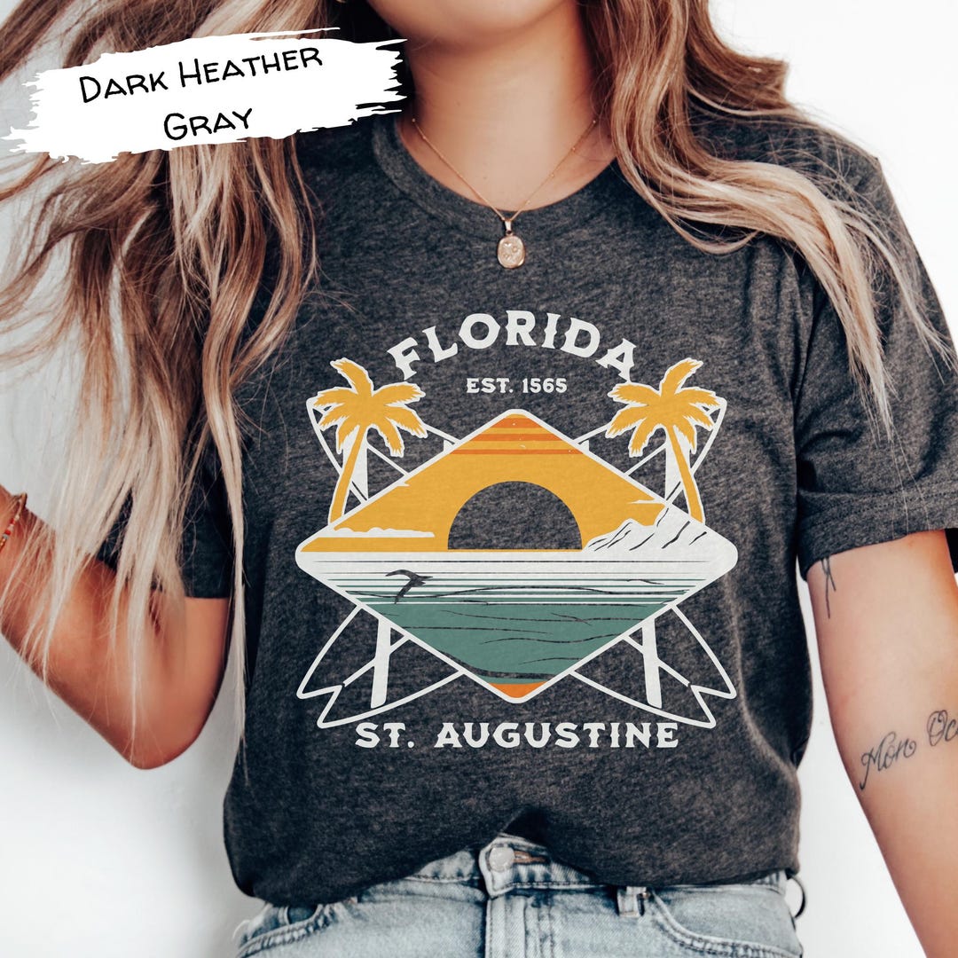 St. Augustine Sunset Shirt, Florida Beach Tshirt, Beach Lover Gift ...