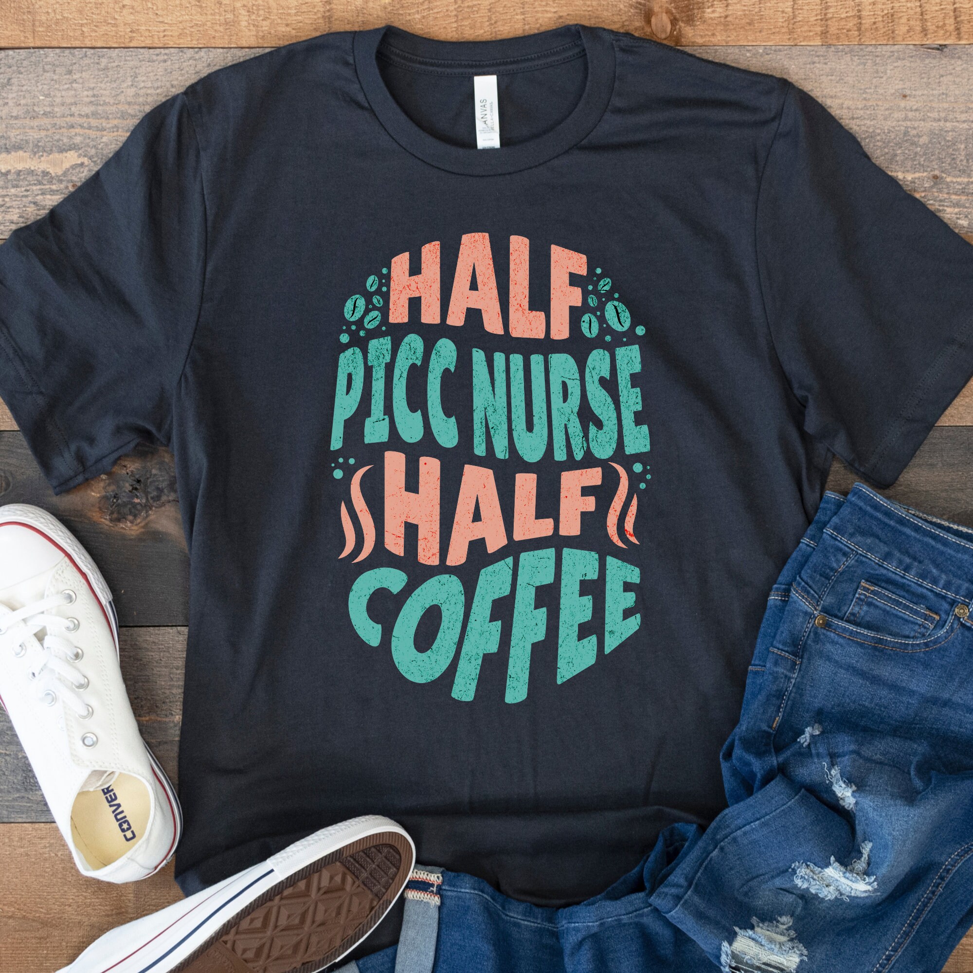 Picc Nurse and Coffee Shirt Picc Line Tshirt Registered - Etsy