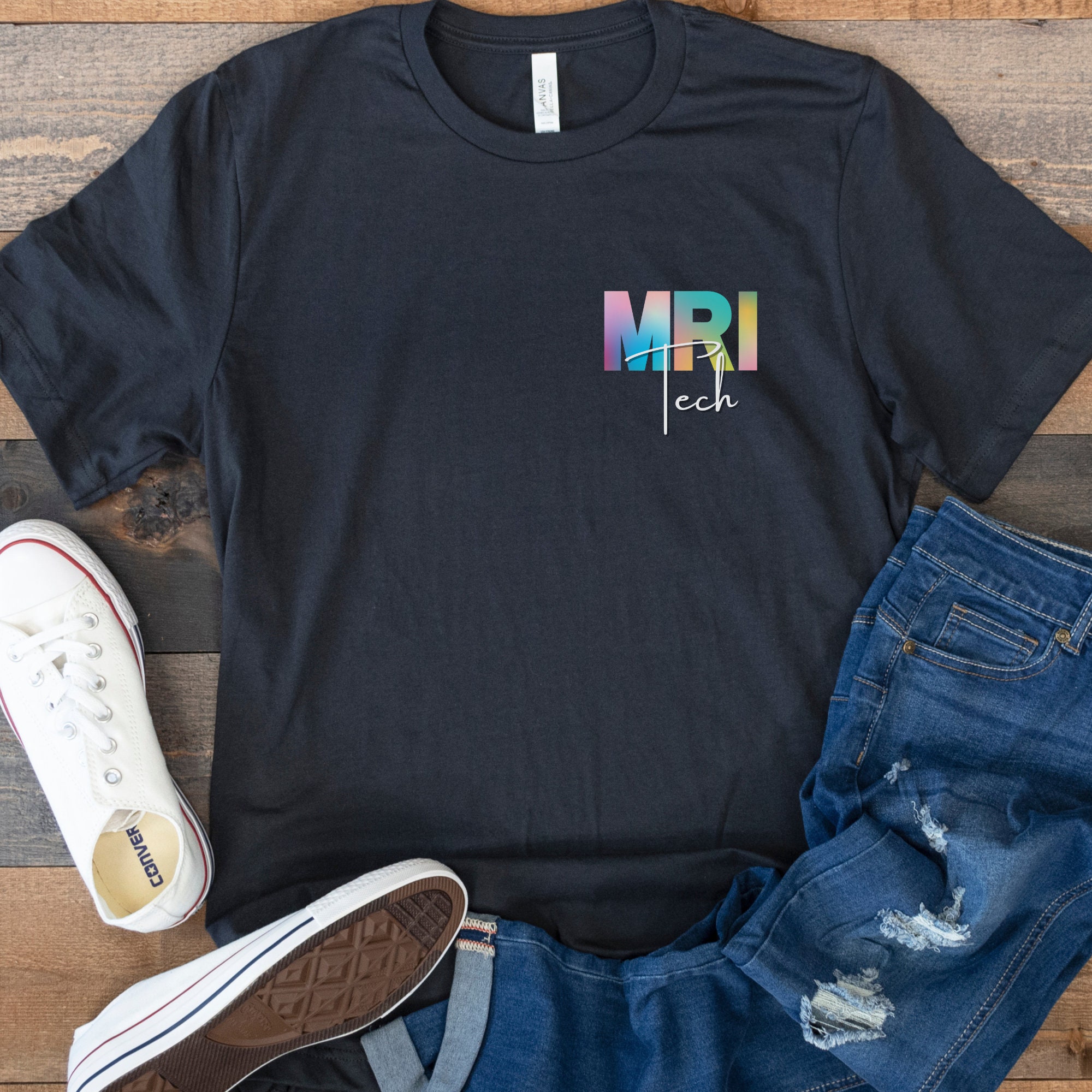 Colorful Watercolor MRI Technologist T-shirt, Magnetic Resonance ...