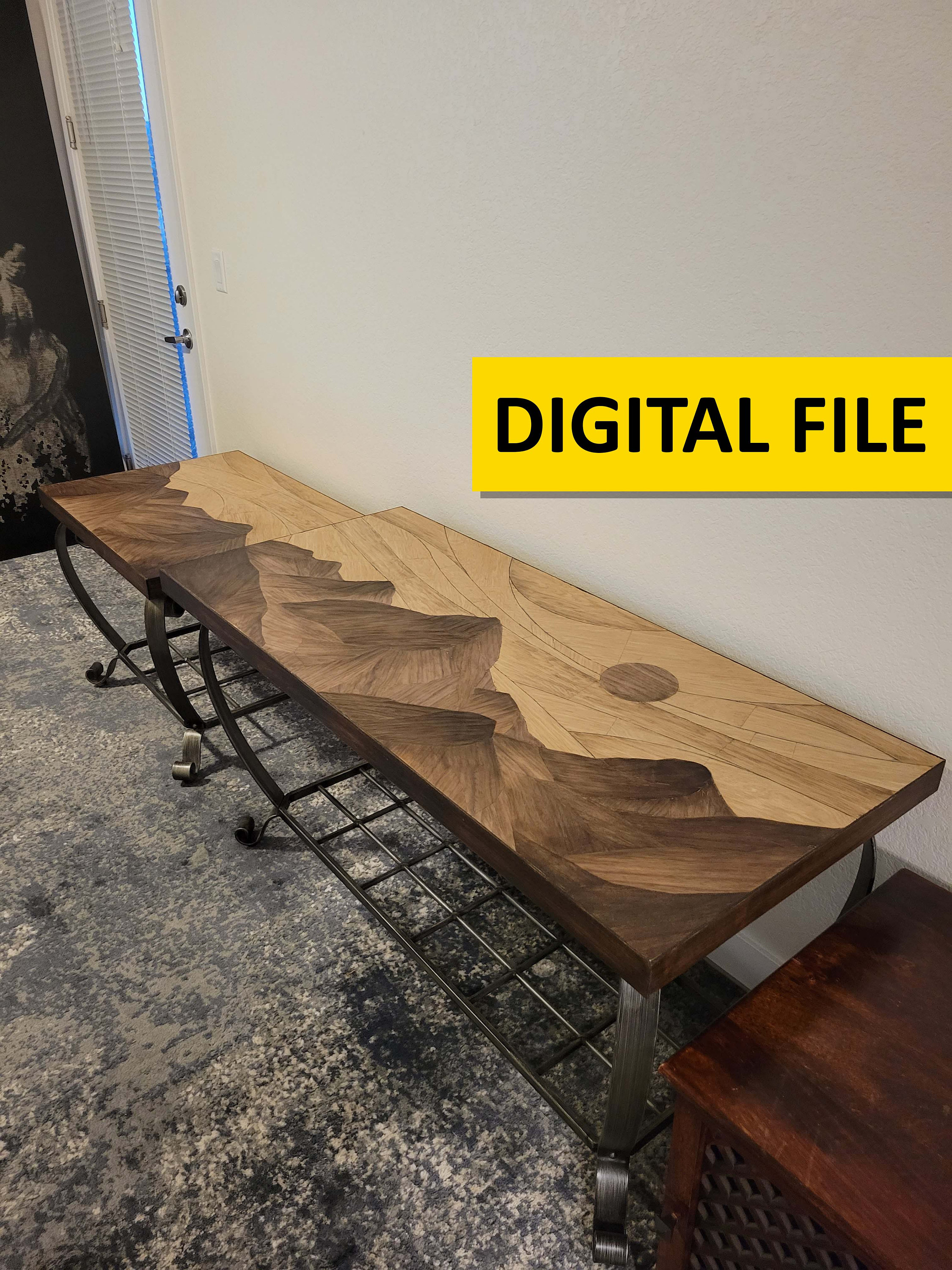 Landscape Mountains Laser Cut Template - DIGITAL FILE - Etsy