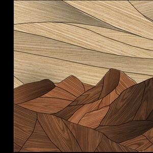 Landscape Mountains Laser Cut Template - DIGITAL FILE - Etsy