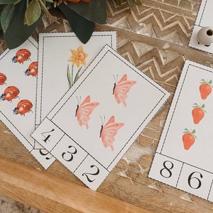 Summer Count and Clip Activity, Count and Clip Cards 1-10, Montessori ...