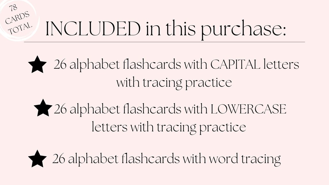 Pre-k and Kindergarten Alphabet Flashcards Printable, Letters and Words ...