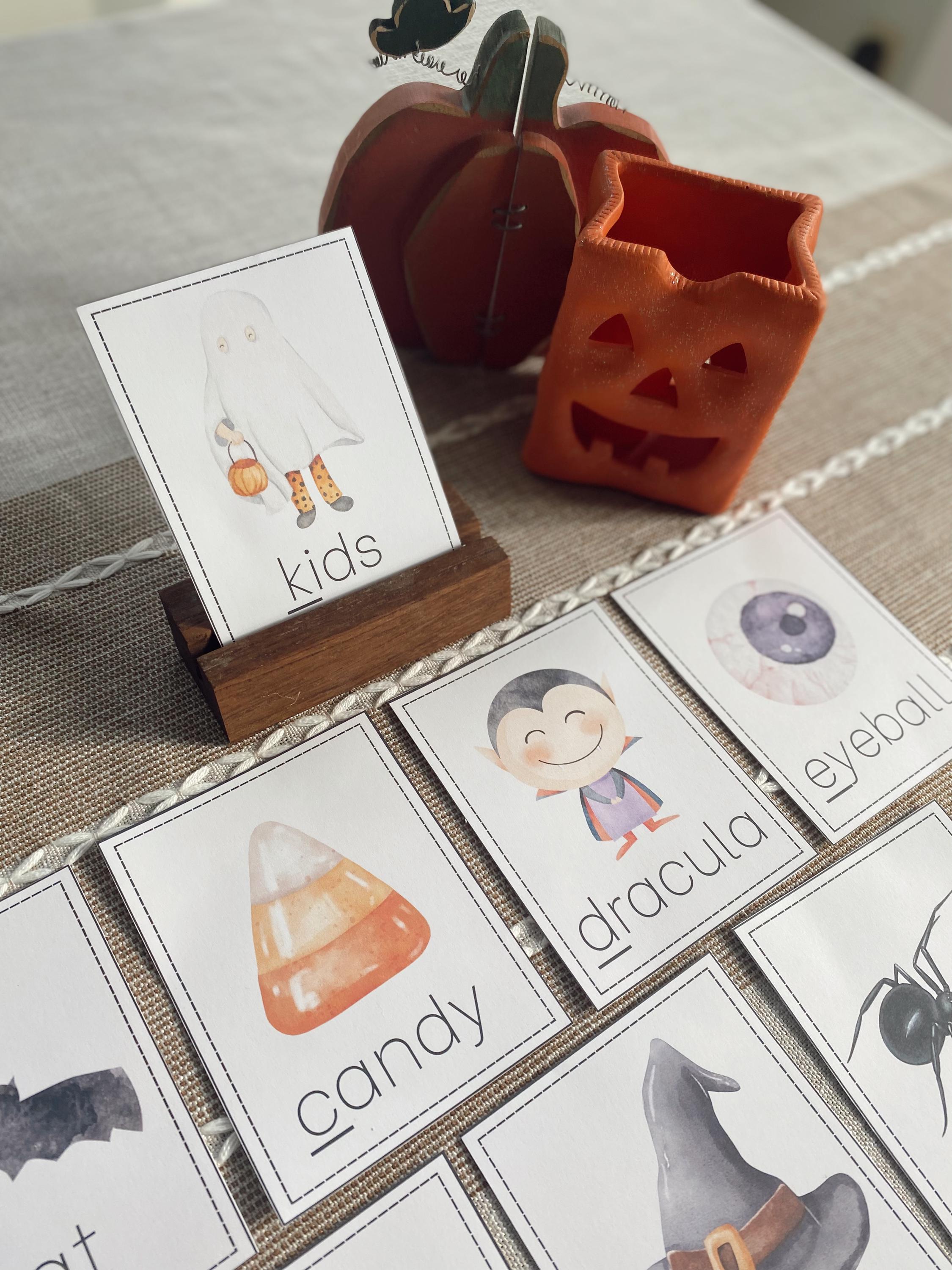 Halloween Flashcards for Kids, Abc Flashcards, Homeschool Resources ...