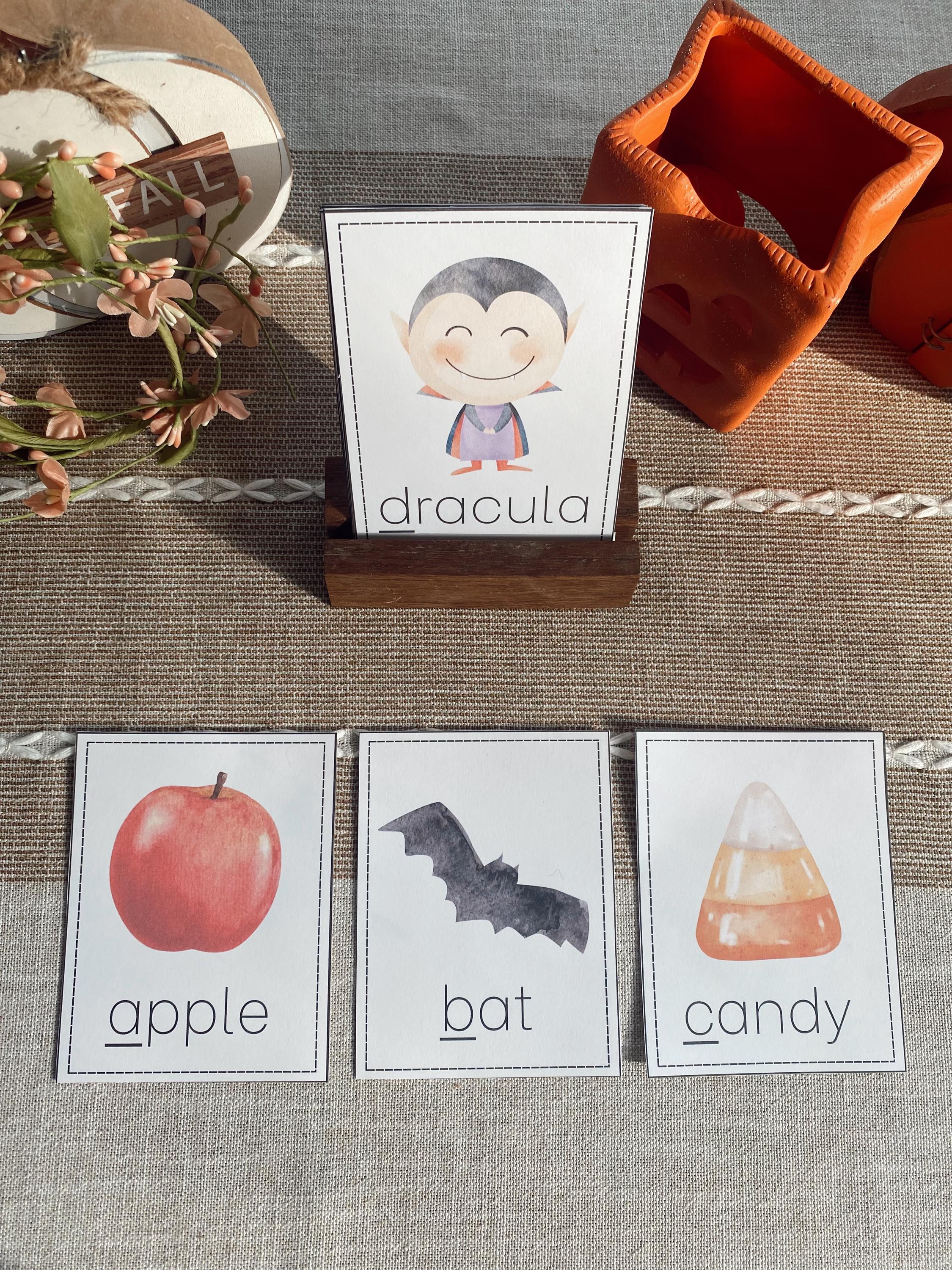 Halloween Flashcards for Kids, Abc Flashcards, Homeschool Resources ...