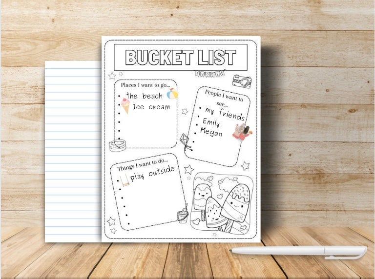 Printable Summer Bucket List, Kid's to Do List for Summer, Family ...