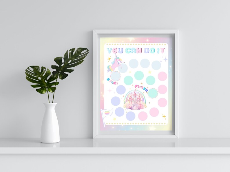 Printable Unicorn Rewards Chart for Kids, Reward System Printable ...