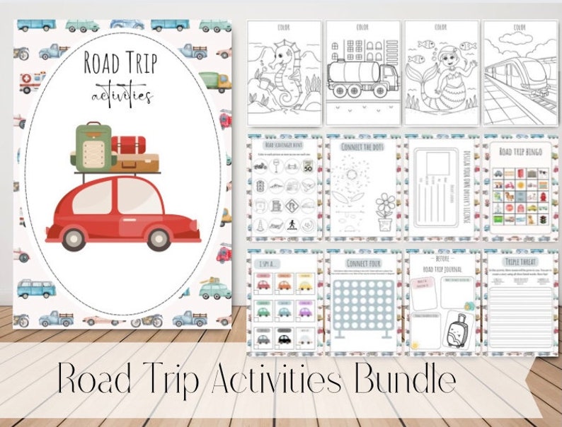 Road Trip Activities for Kids, Printable Pen and Paper Activities, Kid ...