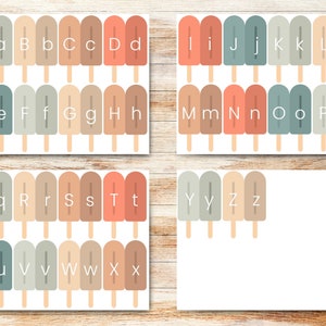 Alphabet Popsicle Stick Learning Activity, Uppercase and Lowercase ...