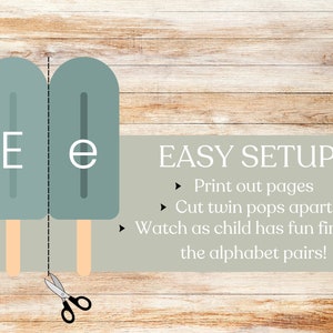 Alphabet Popsicle Stick Learning Activity, Uppercase and Lowercase ...