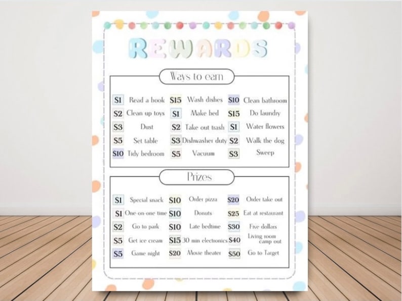 Printable Reward System, Reward Bucks for Kids, Pretend Money, Editable ...