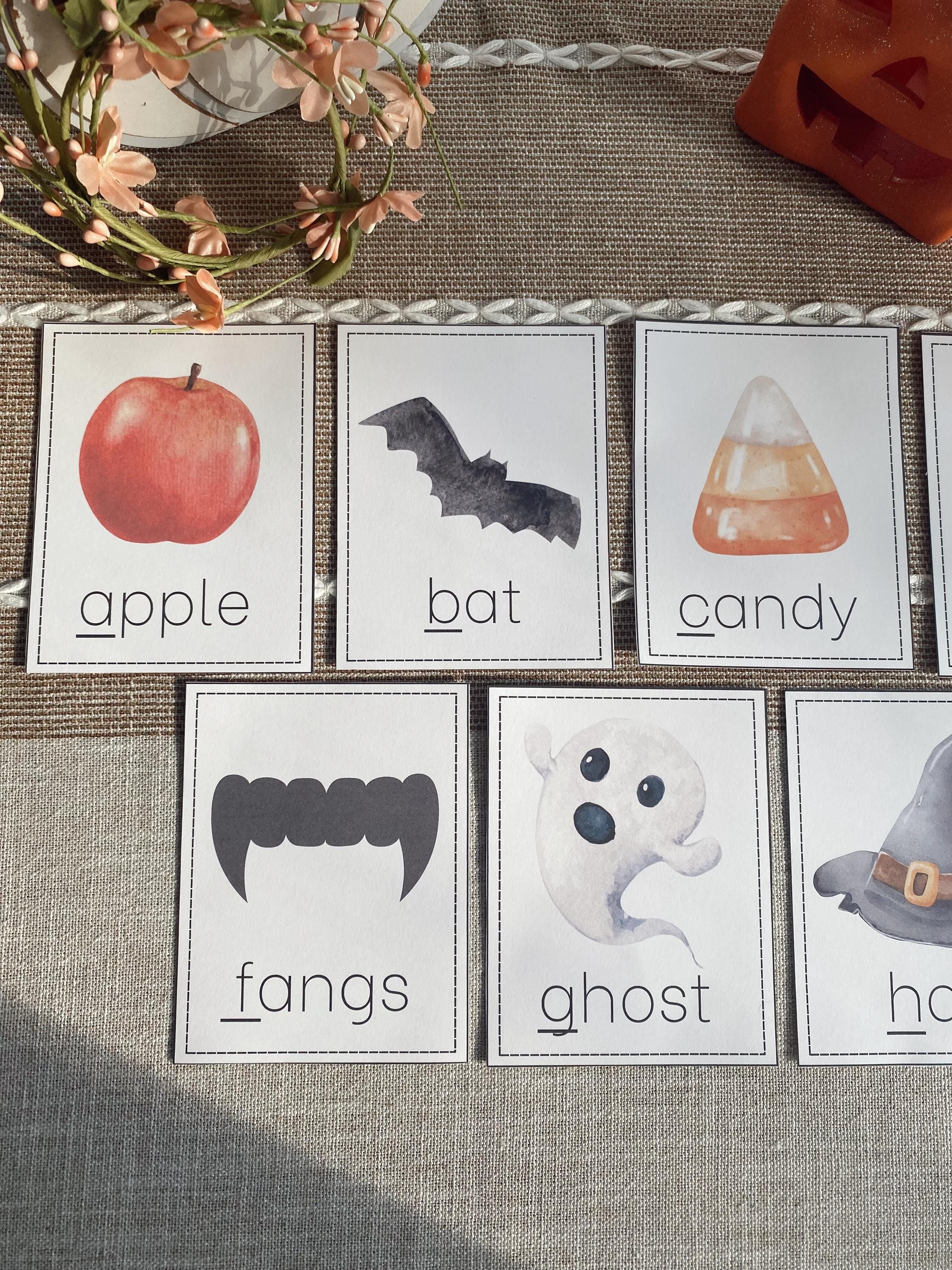 Halloween Flashcards for Kids, Abc Flashcards, Homeschool Resources ...