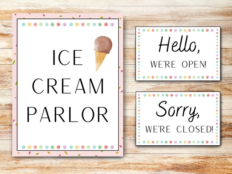Ice Cream Parlor Pretend Play, Home Dramatic Play for Kids, Preschool ...