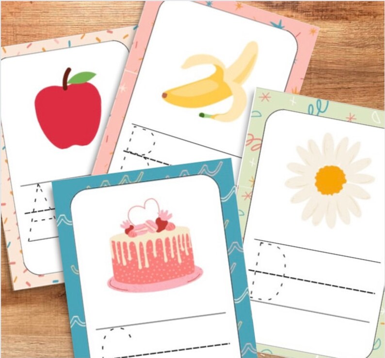 Pre-k and Kindergarten Alphabet Flashcards Printable, Letters and Words ...