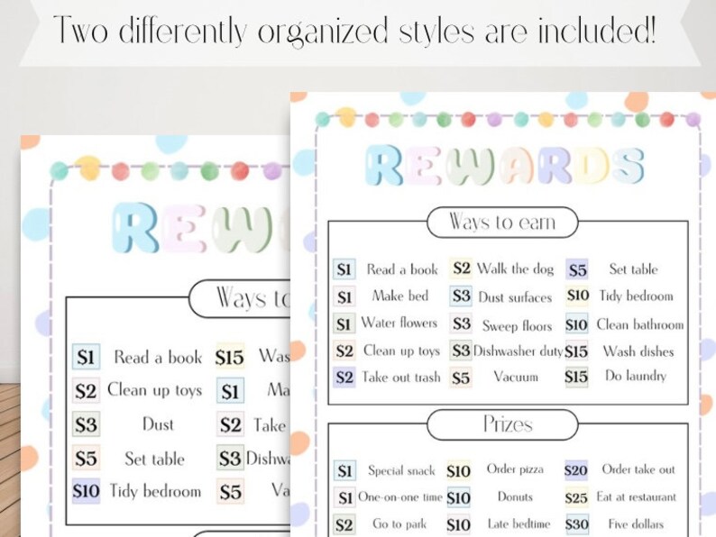 Printable Reward System, Reward Bucks for Kids, Pretend Money, Editable ...