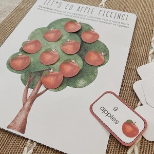 Apple Picking Activity for Kids, Learning to Count, Counting Activity ...