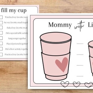 Mother Bonding Activities With Kids Printable | Fill up Your Cup | Kids ...