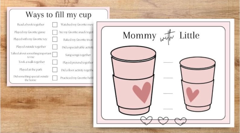 Mother Bonding Activities With Kids Printable | Fill up Your Cup | Kids ...