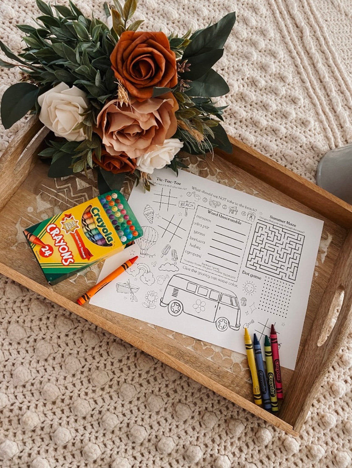 Summer Activity Placemat, Printable Activity Placemat, Summer Games ...