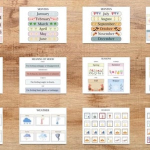 Printable Visual Calendar Board for Preschooler, Editable Calendar ...