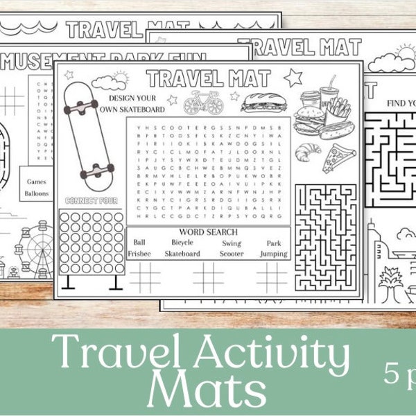 Coloring Activity Placemats - Etsy