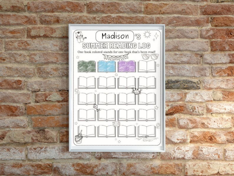 Kid's Printable Summer Reading Log, Book Log, Reading Tracker for Kids ...