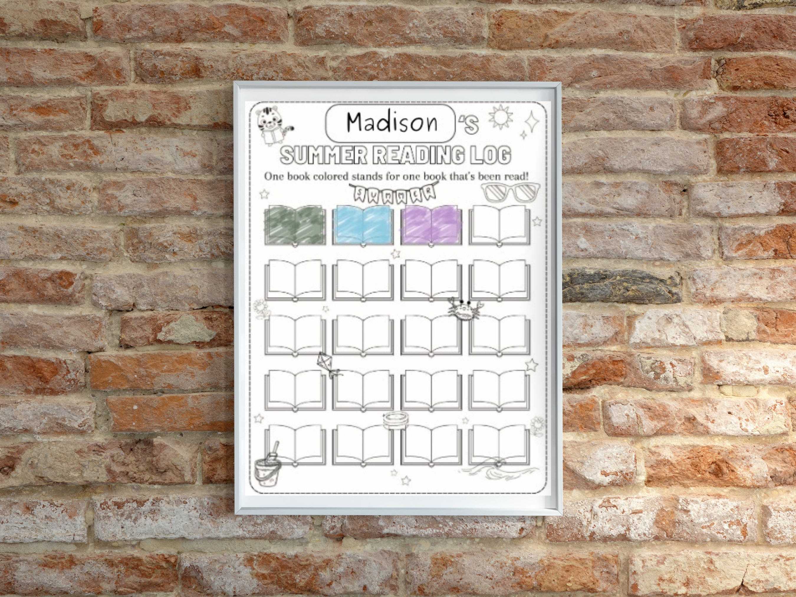 Kid's Printable Summer Reading Log, Book Log, Reading Tracker for Kids ...