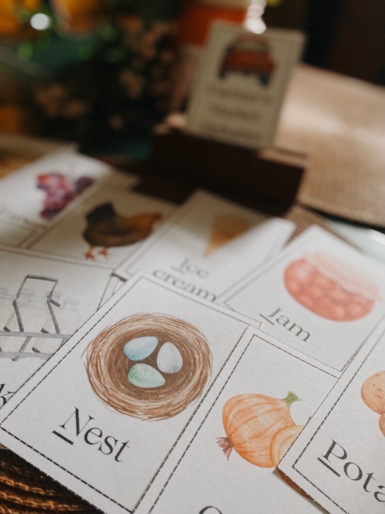 Farmer’s Market Alphabet Flashcards Printable | ABC Cards for Kids ...