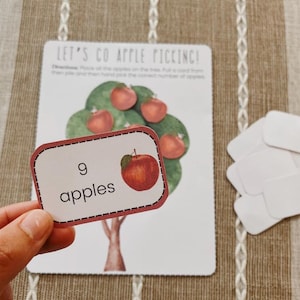 Apple Picking Activity for Kids, Learning to Count, Counting Activity ...