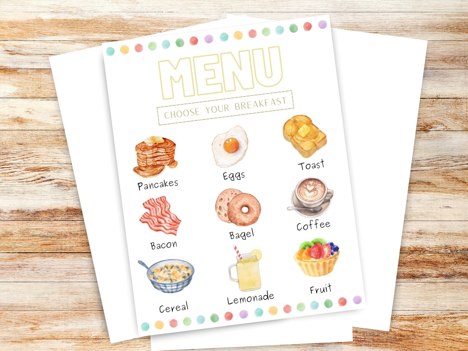 Pretend Play Restaurant Menus Printable | Dramatic Play Kitchen Set for ...