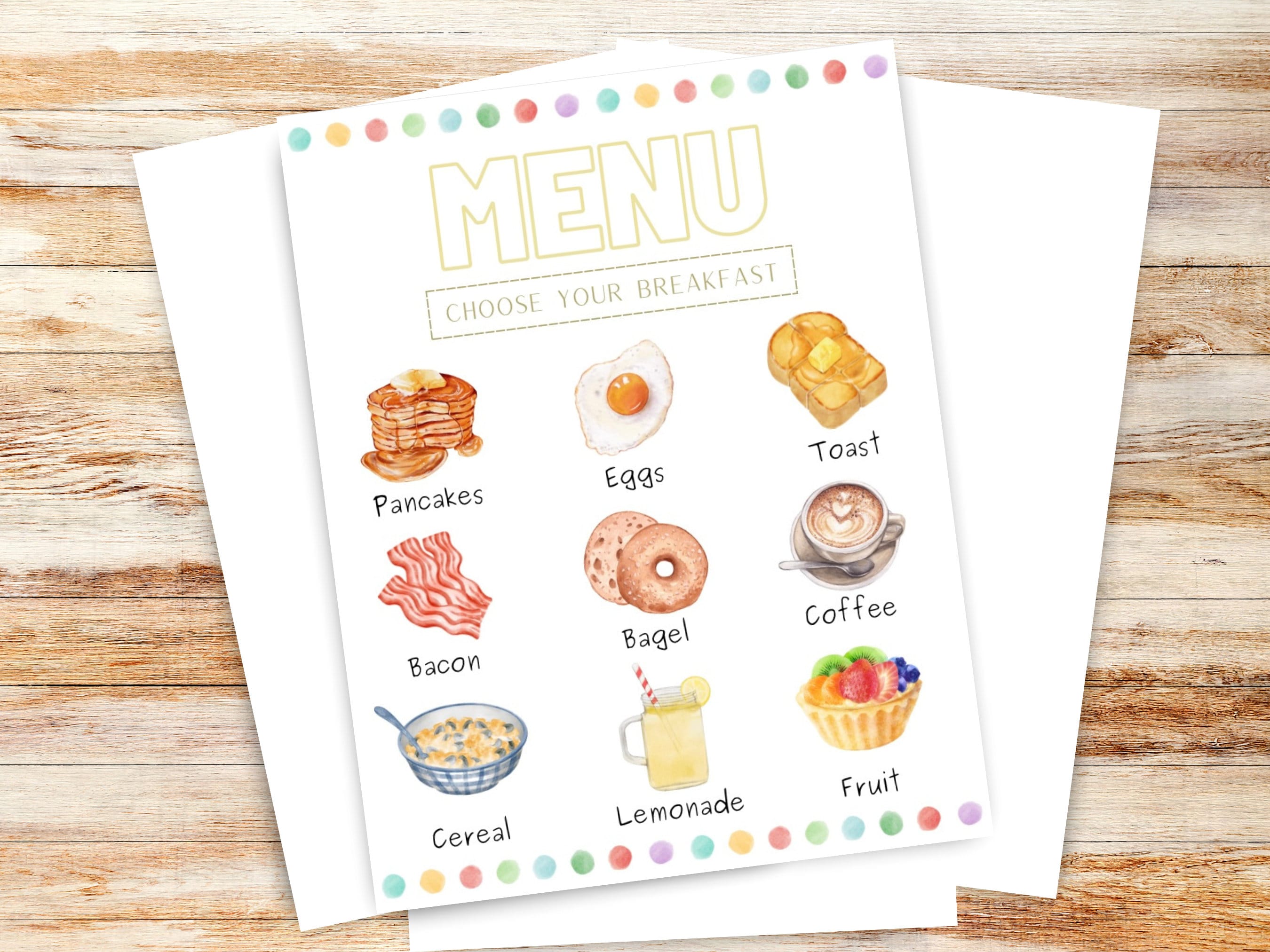 Printable Menus for Pretend Play, Imagination Props, Pretend Play ...