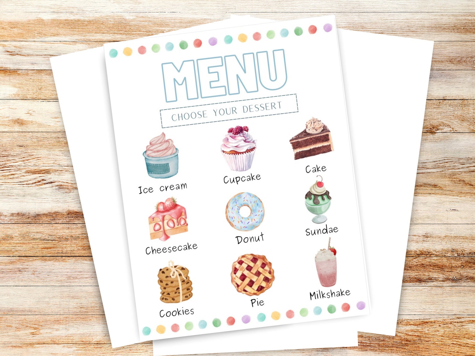 Printable Menus for Pretend Play, Imagination Props, Pretend Play ...