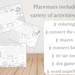 Kids Activity Placemat, Activity Sheet for Kids, Restaurant Placemats ...