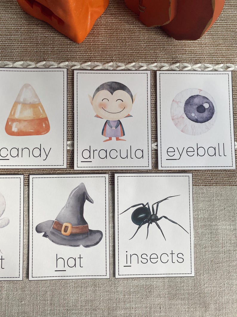 Halloween Flashcards for Kids, Abc Flashcards, Homeschool Resources ...