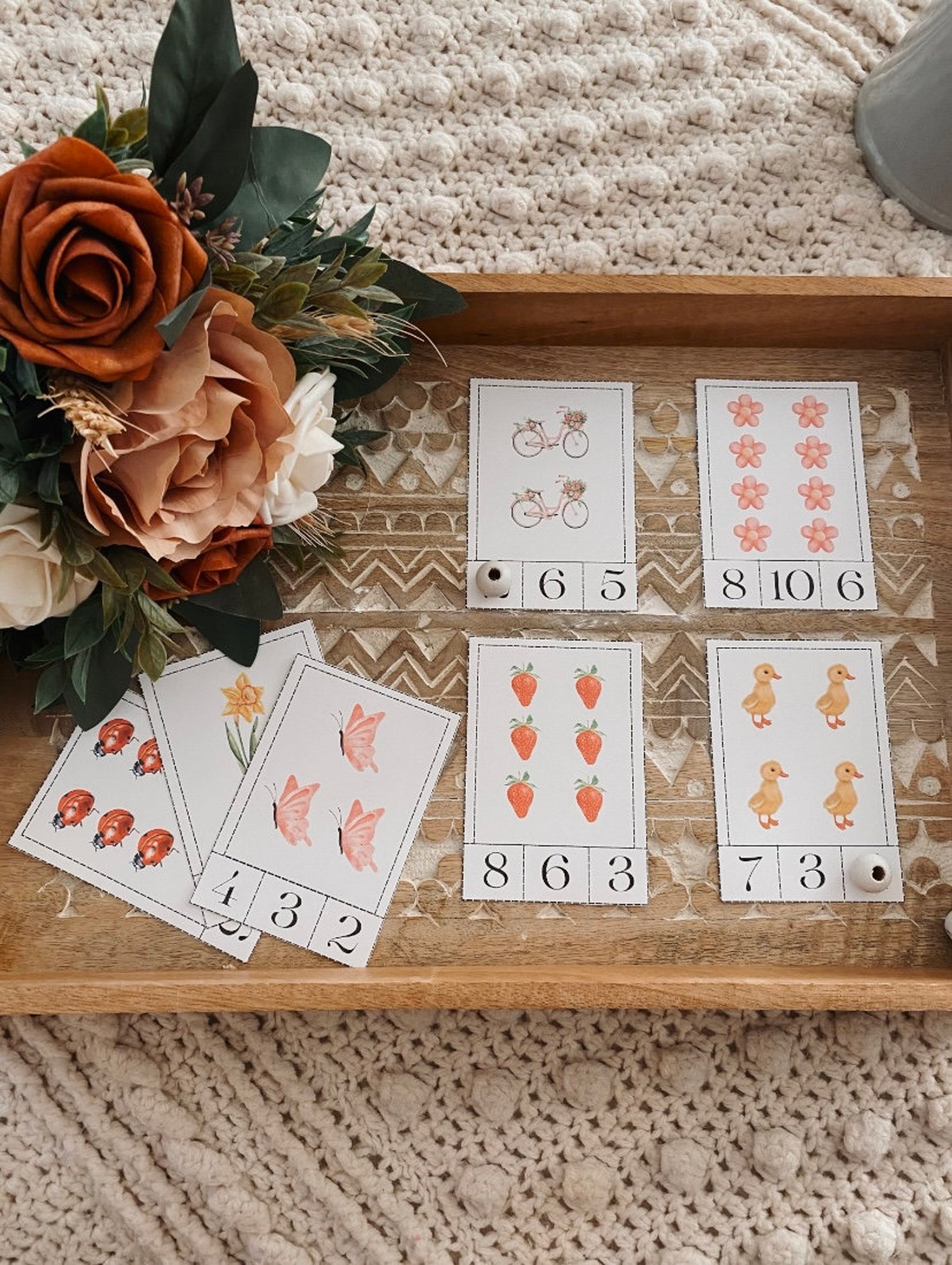 Summer Count and Clip Activity, Count and Clip Cards 1-10, Montessori ...
