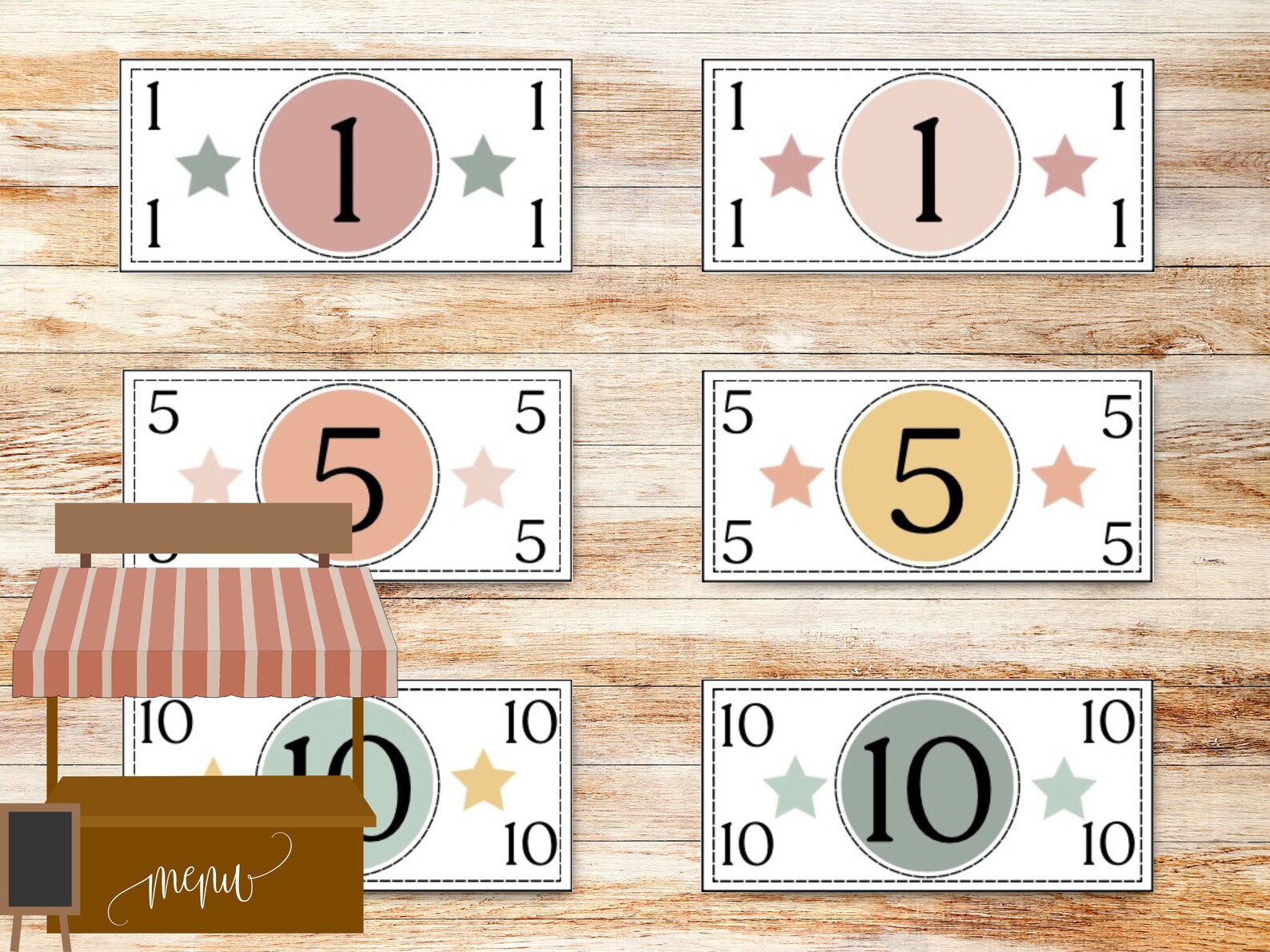 Pretend Play Restaurant Menus, Kitchen Play Menus for Kids, Printable ...