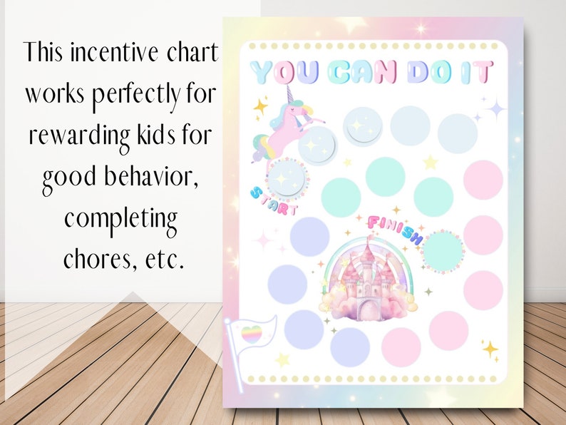 Printable Unicorn Rewards Chart for Kids, Reward System Printable ...