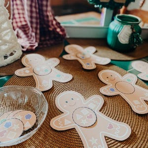 Gingerbread Shape Puzzles, Pattern Practice for Kids, Holiday Learning ...