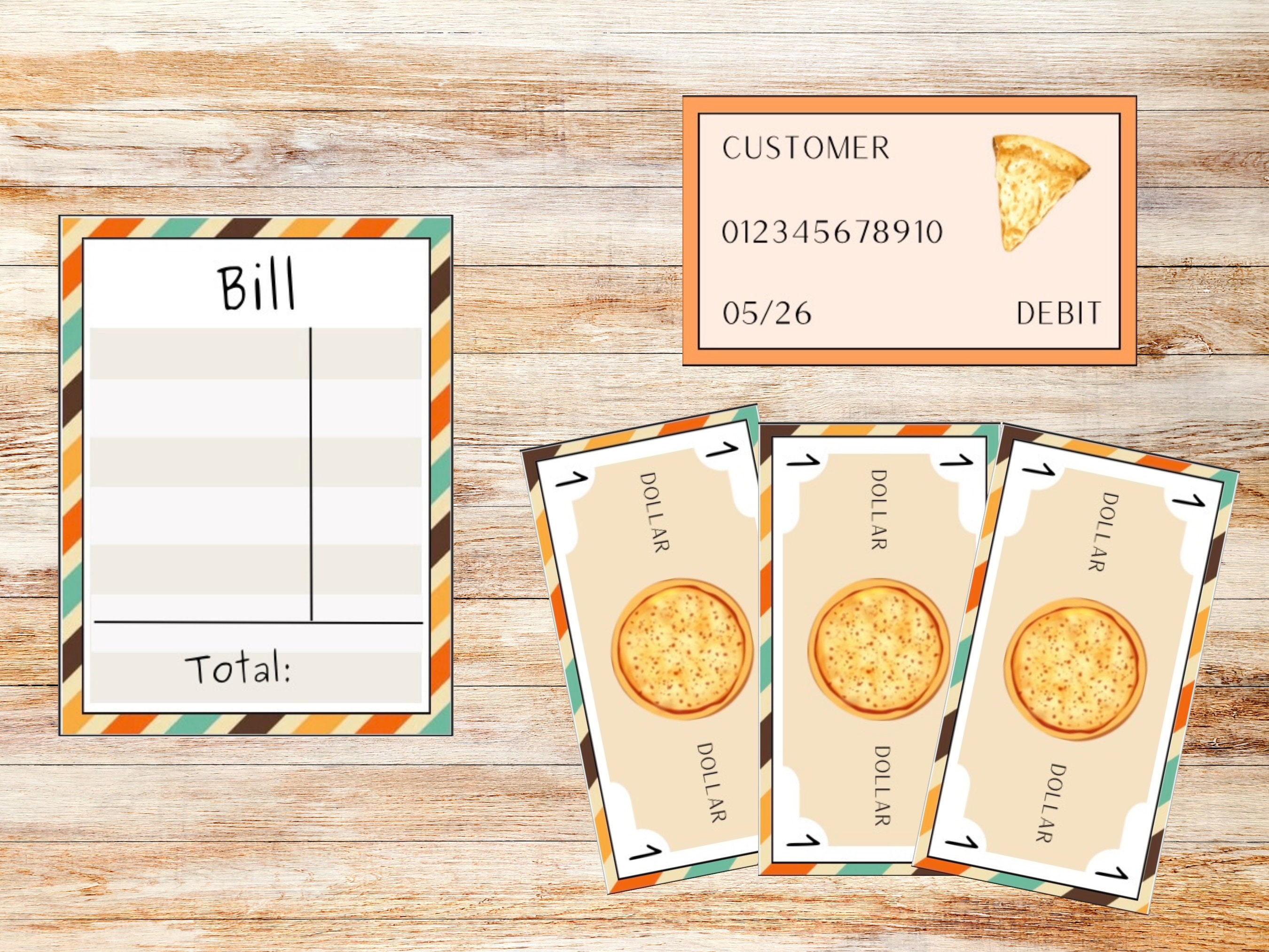 Pizza Shop Pretend Play, Dramatic Play for Kids, Pretend Play Menus ...