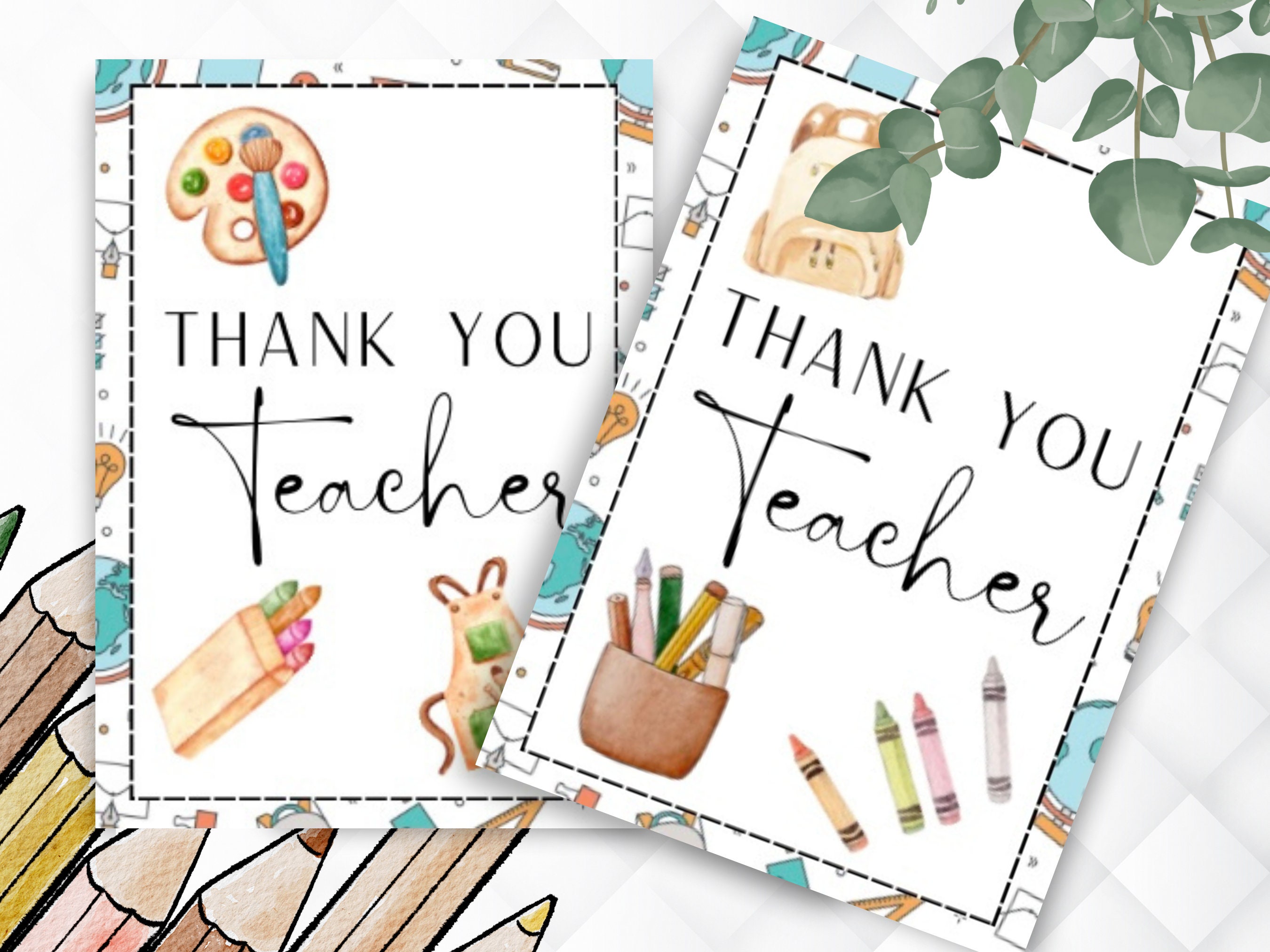 Printable Tags for Teacher Appreciation, Thank You Teacher Tags ...