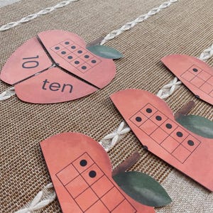 Fall Number Puzzles, Counting Practice With Numbers 1-10, Ten Frames ...