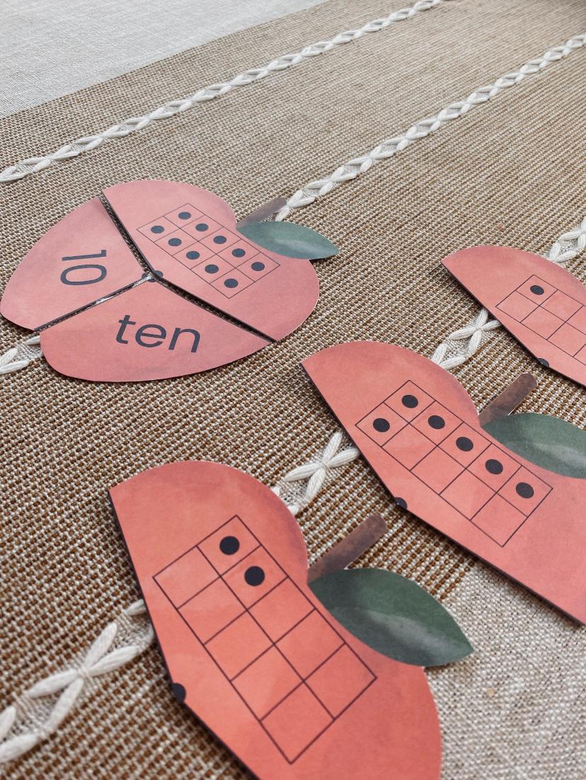 Fall Number Puzzles, Counting Practice With Numbers 1-10, Ten Frames ...