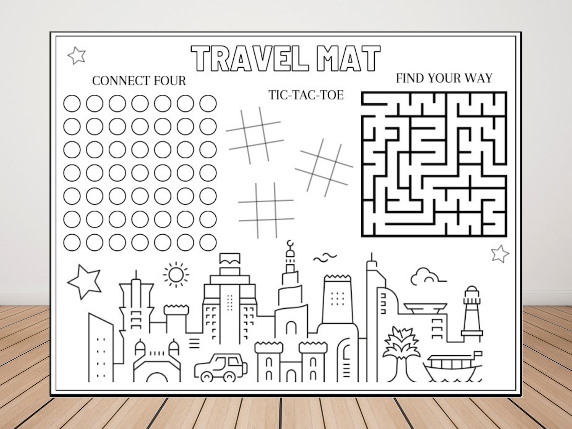 Kids Activity Placemat, Activity Sheet for Kids, Restaurant Placemats ...